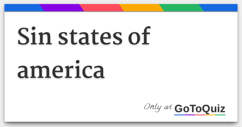 sin states of america