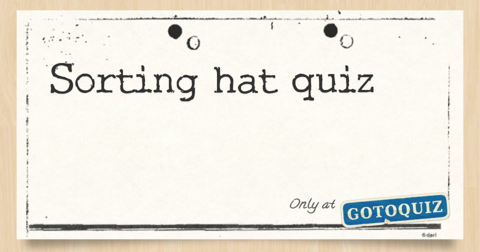 sorting hat quiz