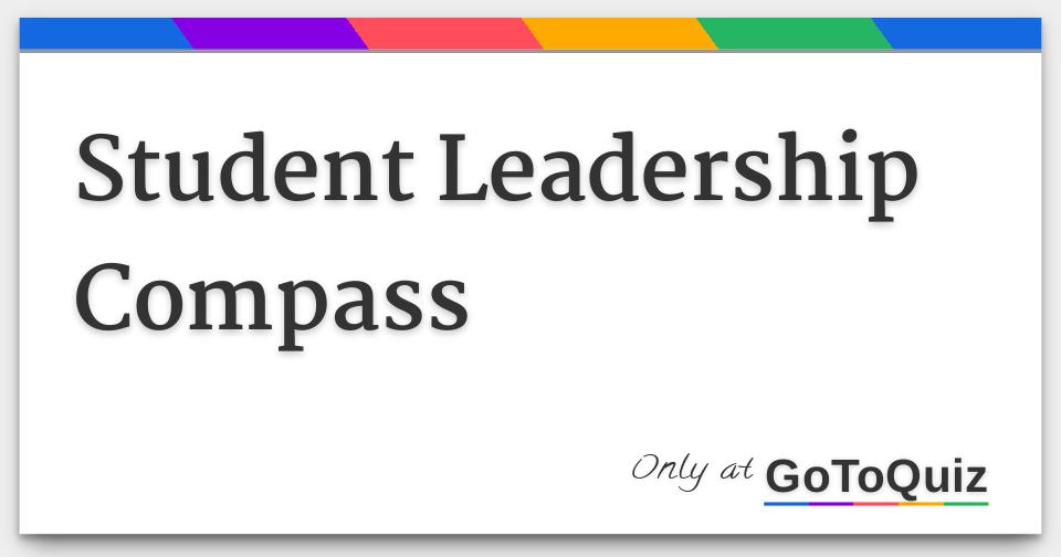 Student Leadership Compass