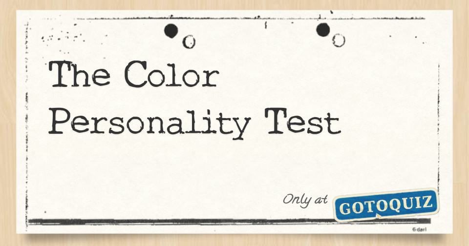 The Color Personality Test