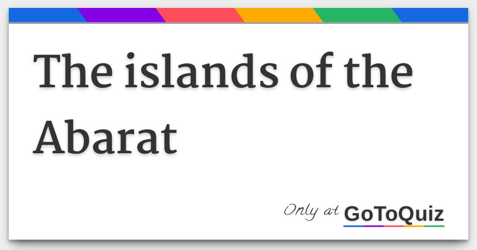 The islands of the Abarat
