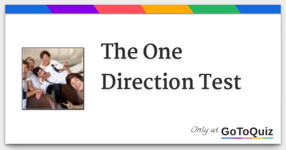 The One Direction Test