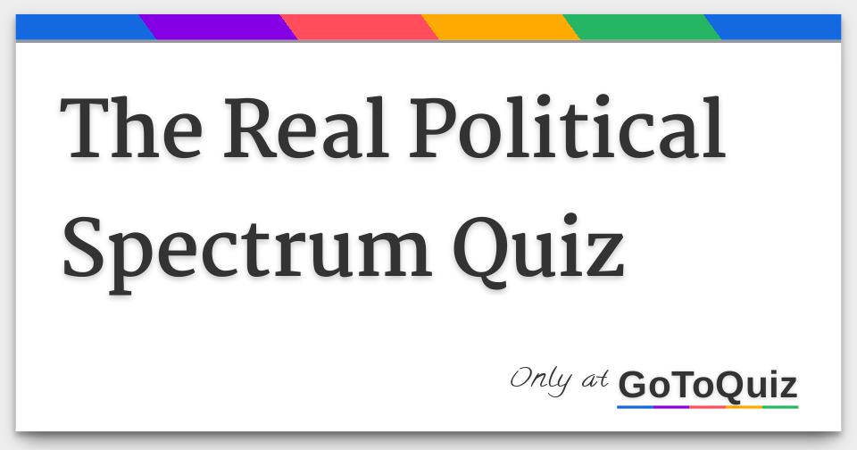 The Real Political Spectrum Quiz