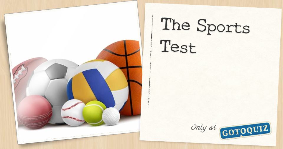 The Sports Test