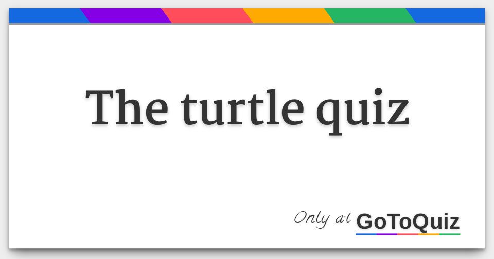the turtle quiz