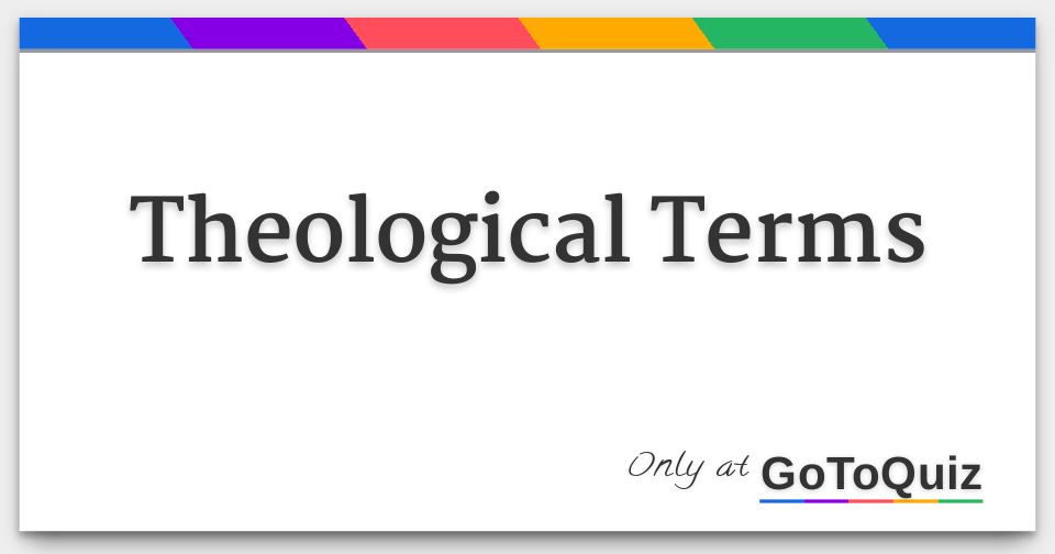 Theological Terms