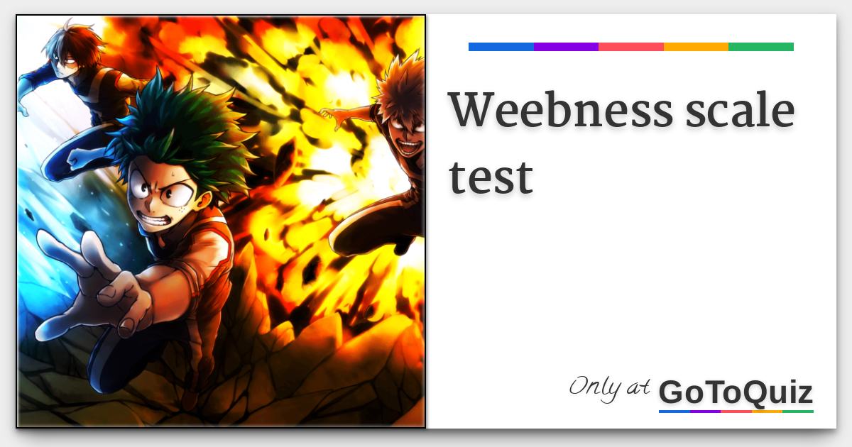 Weebness scale test