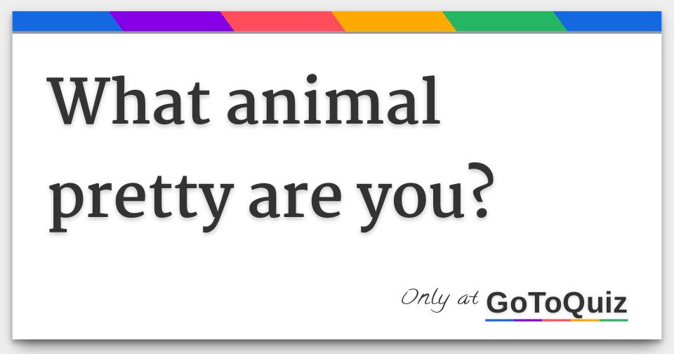 What animal pretty are you?