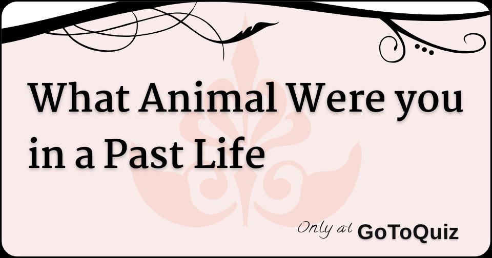 What Animal Were you in a Past Life