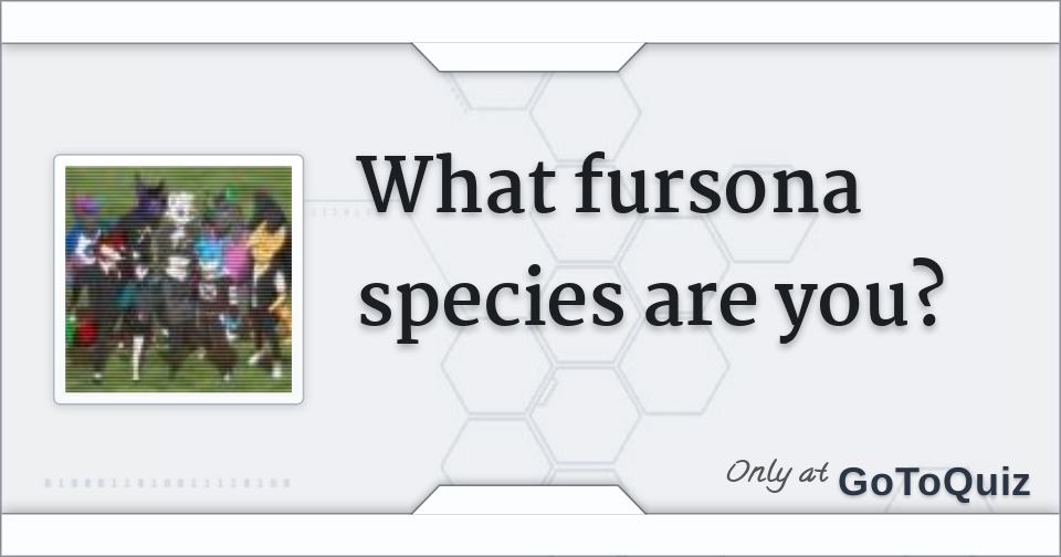 Results: What fursona species are you?