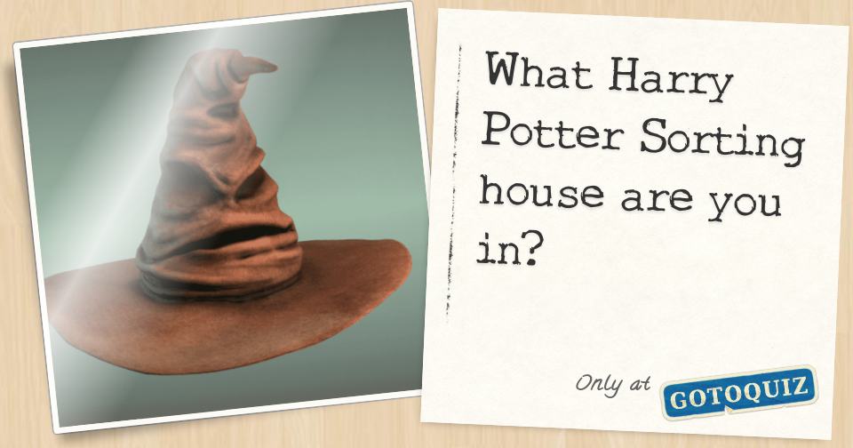 What Harry Potter Sorting house are you in?