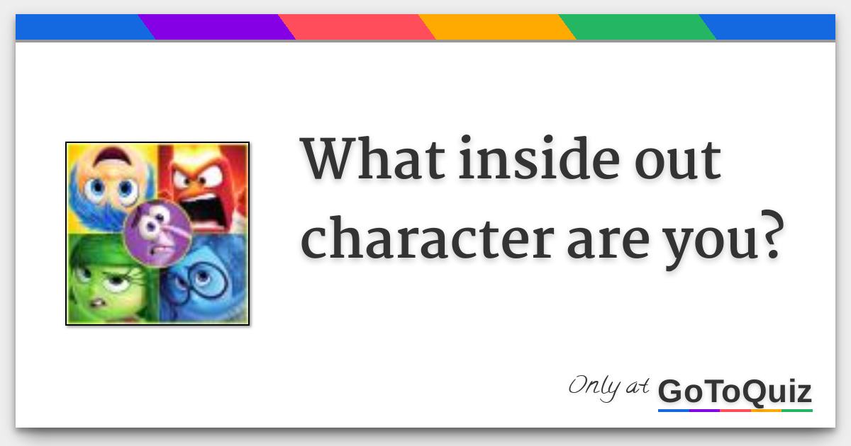 What inside out character are you?