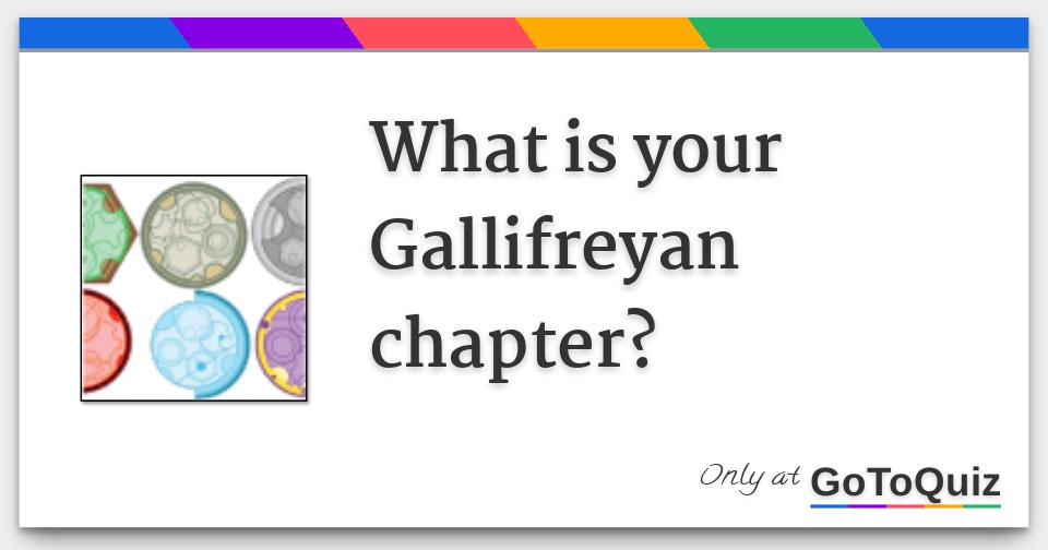 What is your Gallifreyan chapter?