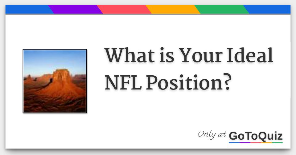 What is Your Ideal NFL Position?