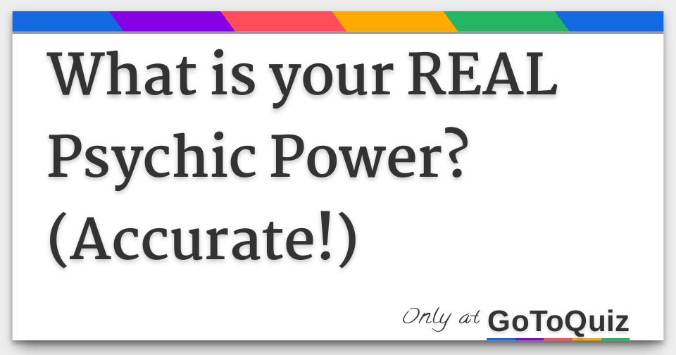 What Is Your REAL Psychic Power? (Accurate!)