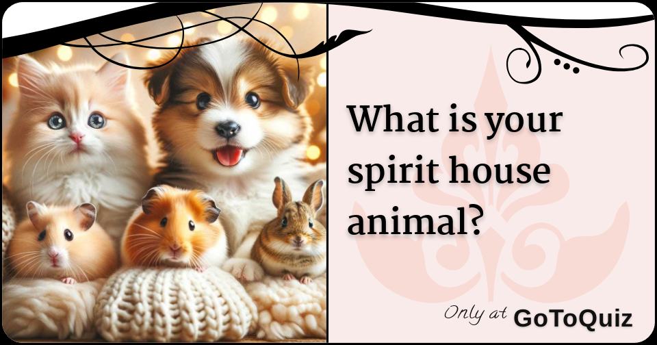 What is your spirit house animal?