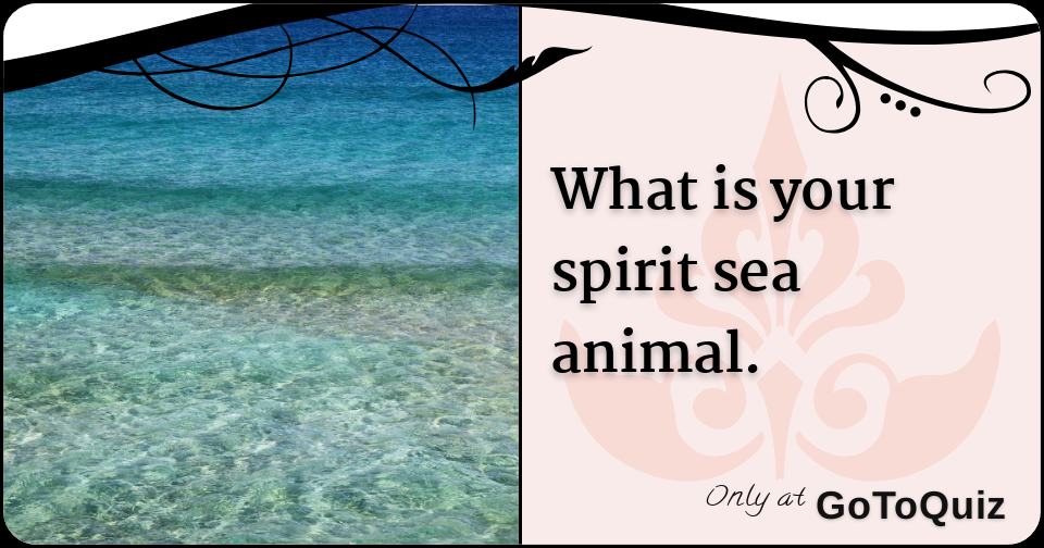 What is your spirit sea animal.