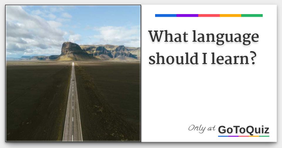 What language should I learn?