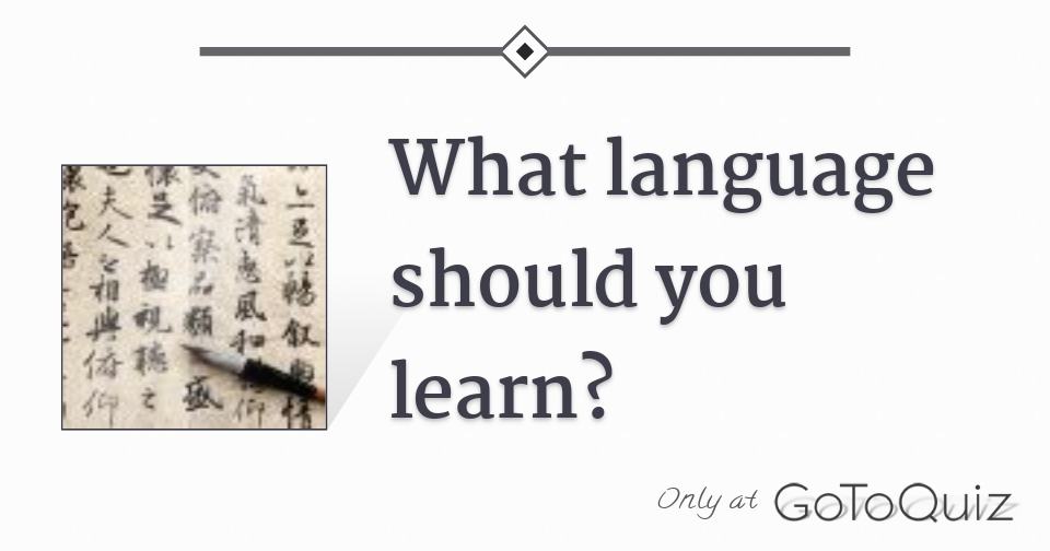 What language should you learn?