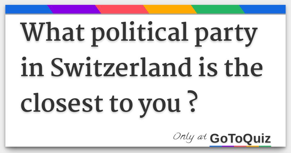 Switzerland political party system