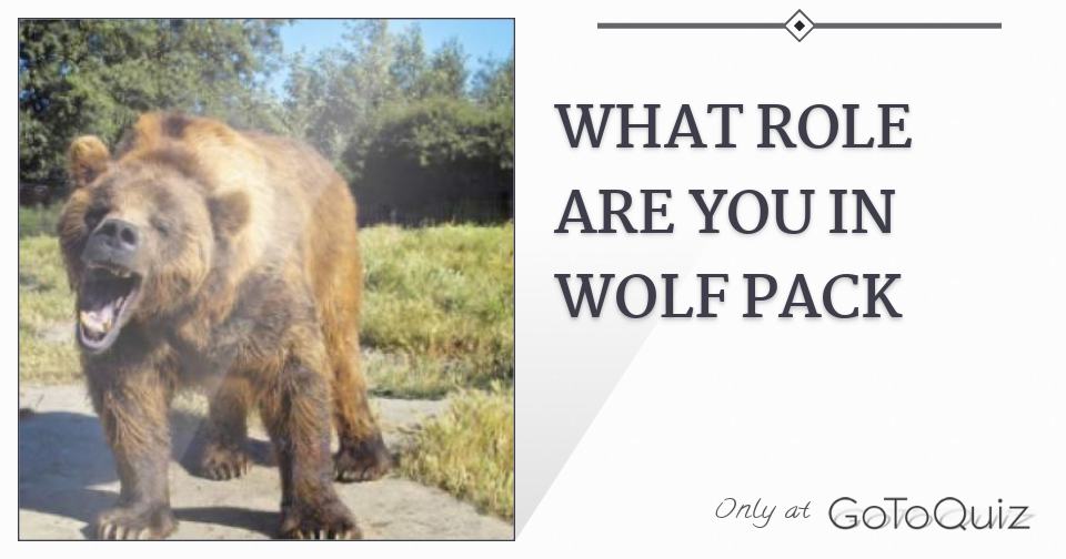 WHAT ROLE ARE YOU IN WOLF PACK