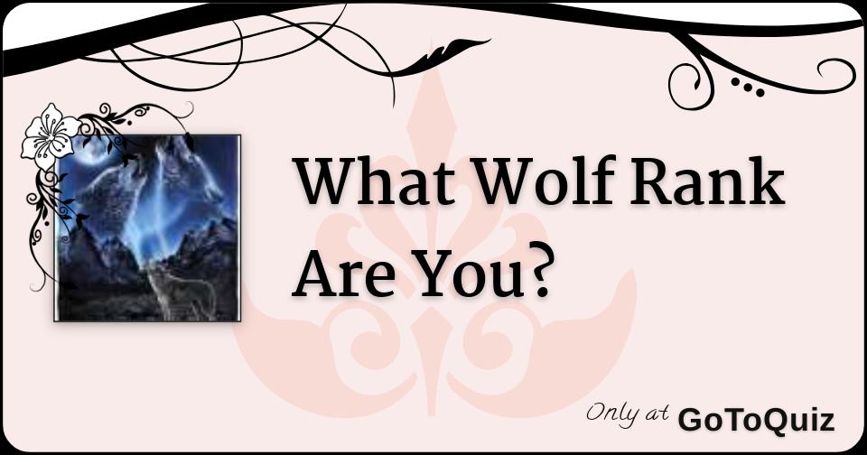 What Wolf Rank Are You?