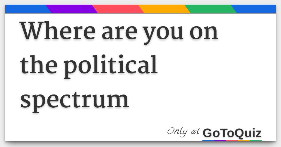 Where are you on the political spectrum