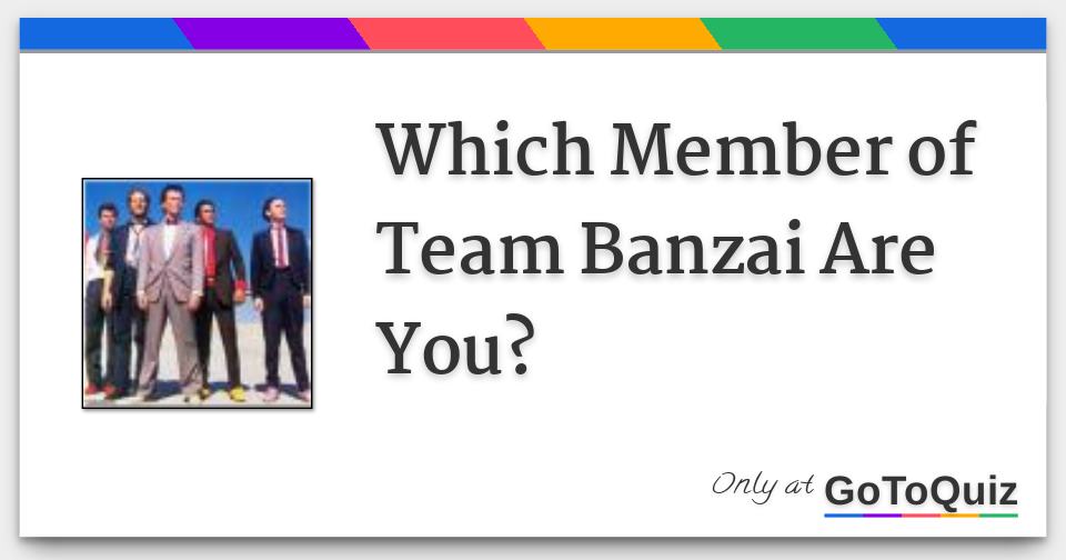 Which Member of Team Banzai Are You?