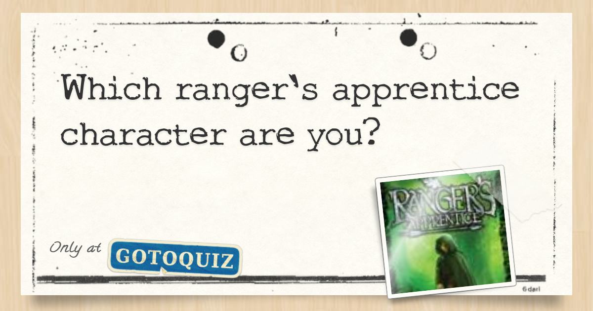 which ranger's apprentice character are you?