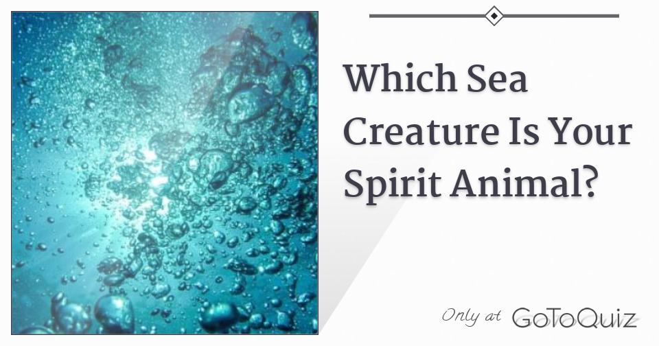 Which Sea Creature Is Your Spirit Animal?