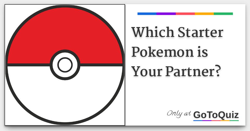 Which Starter Pokemon is Your Partner? [Kanto & Johto Regions]