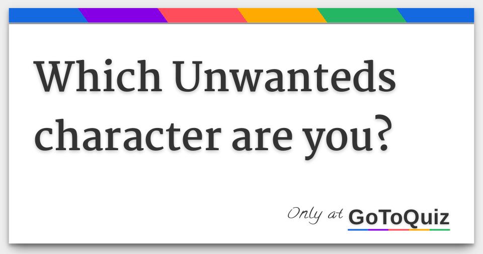 Which Unwanteds character are you?