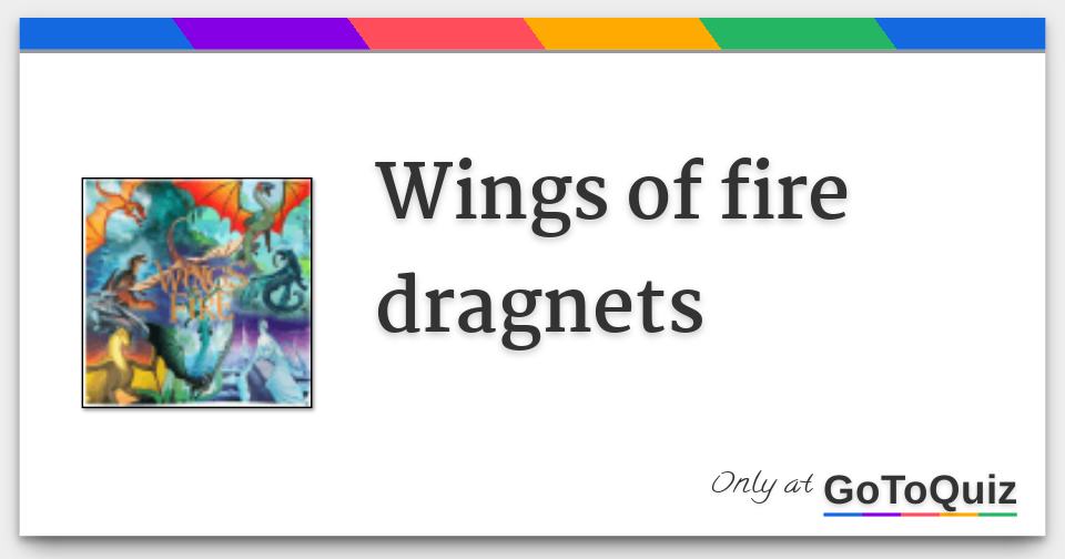 Wings of fire dragnets