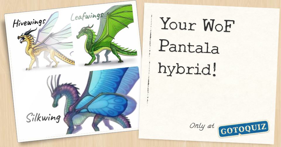 Your WoF Pantala hybrid!
